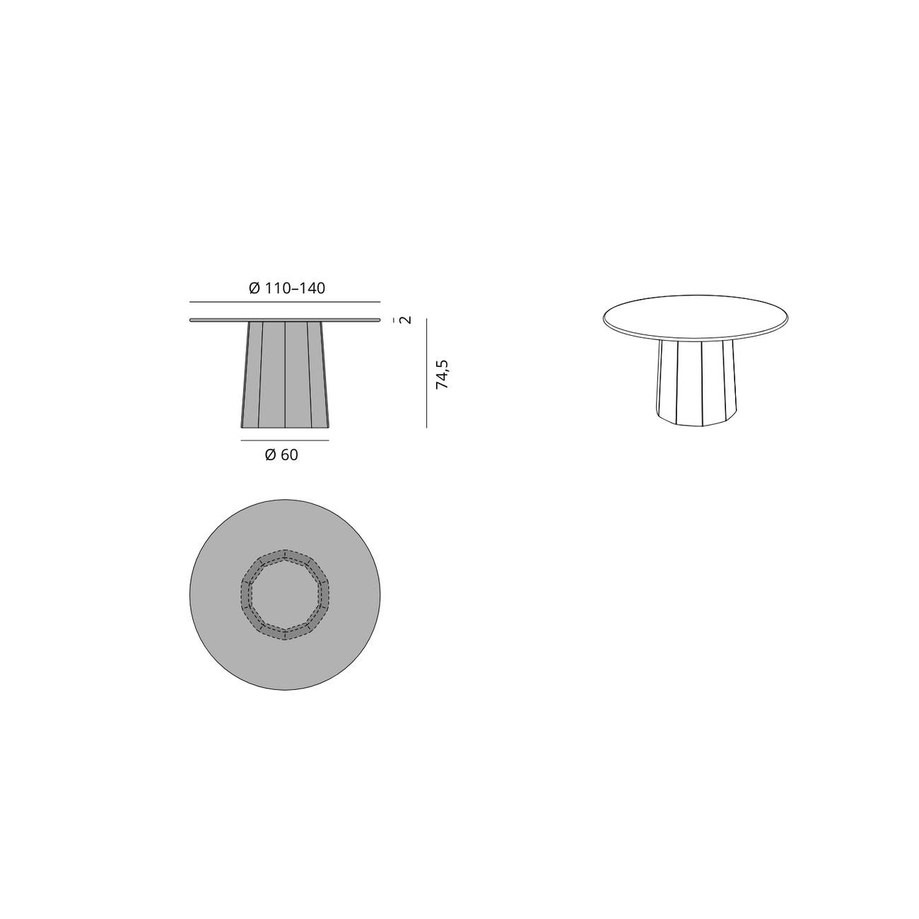 Eeva, Round | Dining Table | Indor Home